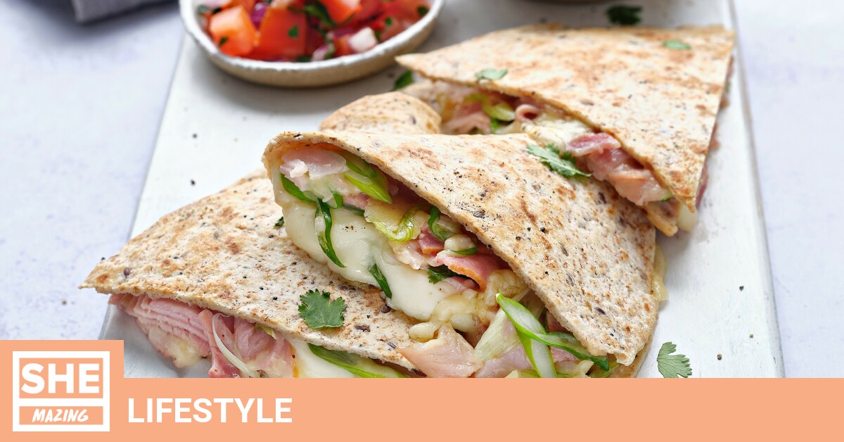 These ham and cheese quesadillas are the perfect satisfying lunch idea ...